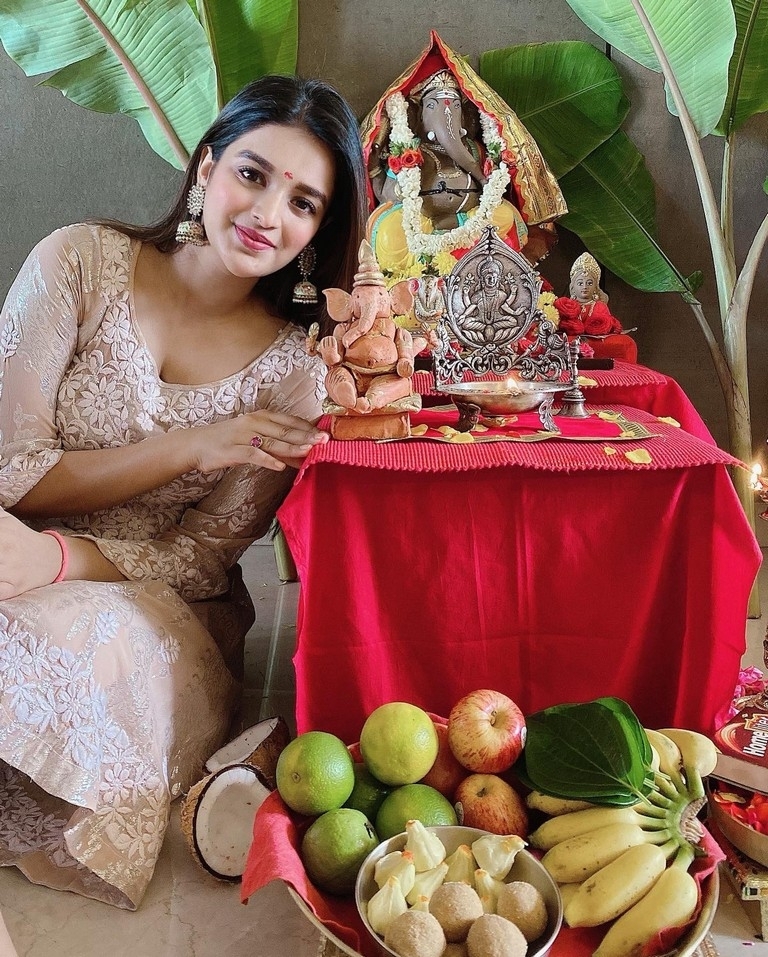 Celebrities Performs Ganesh Pooja - Photo 6 of 16
