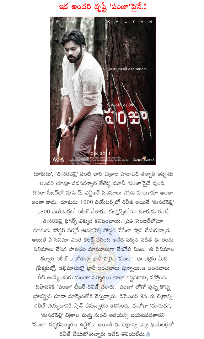 pawan kalyan latest movie panjaa,panjaa releasing in december,pawan ...