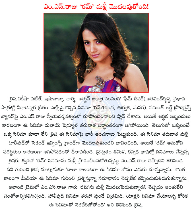 rum,rambha urvasi menaka,m.s.raju,sumanth art movies,trisha,nikeesha ...